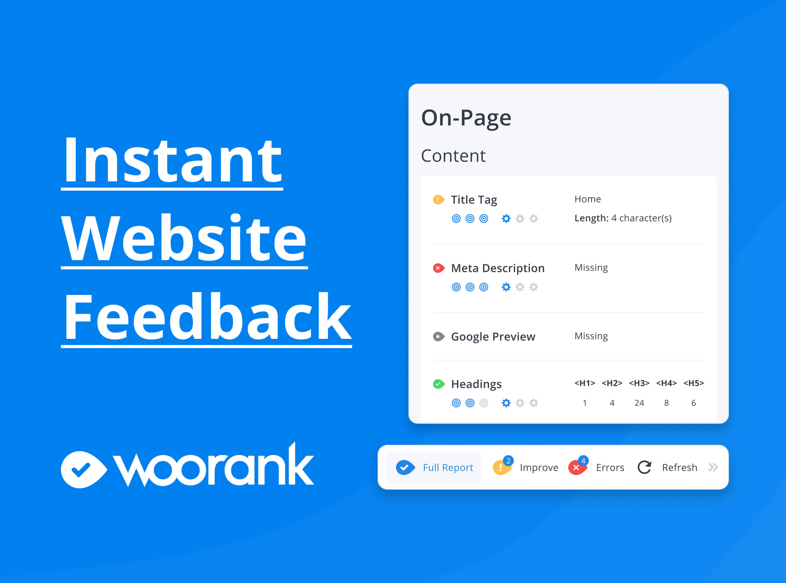 WooRank | Use WooRank to score your site’s SEO and instantly ga | Duda App Store